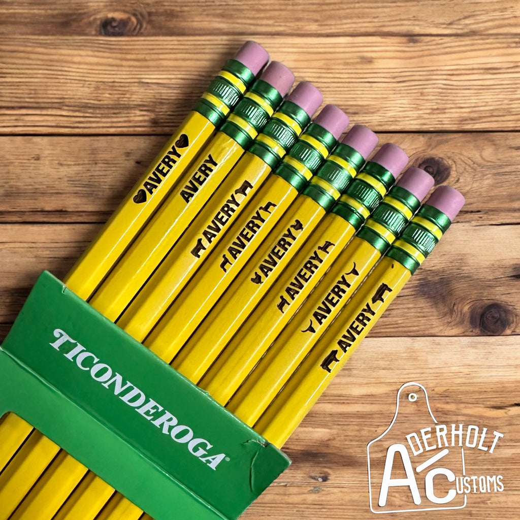 Customized Pencils - Farm Edition – Aderholt Customs - Custom Ear Tags ...