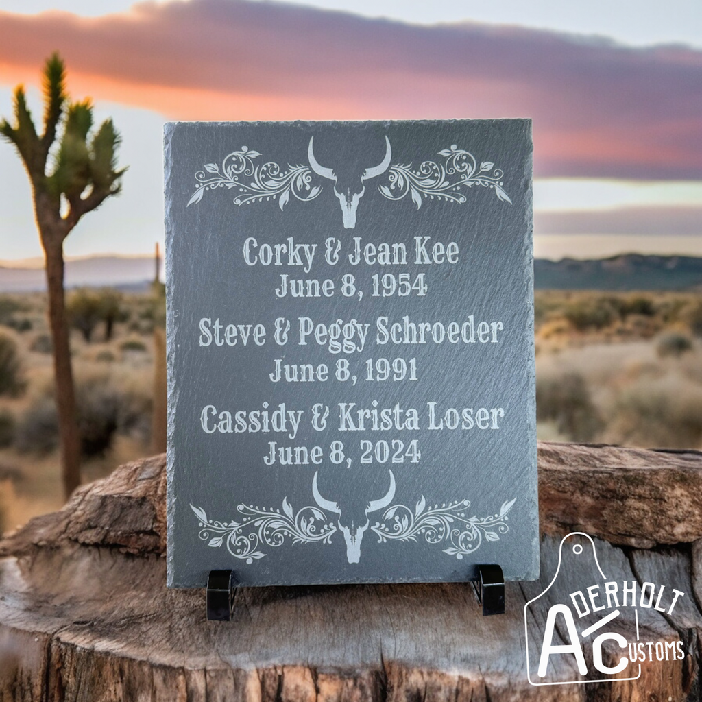 Custom Engraved Slate Plaque – Aderholt Customs - Custom Ear Tags & More
