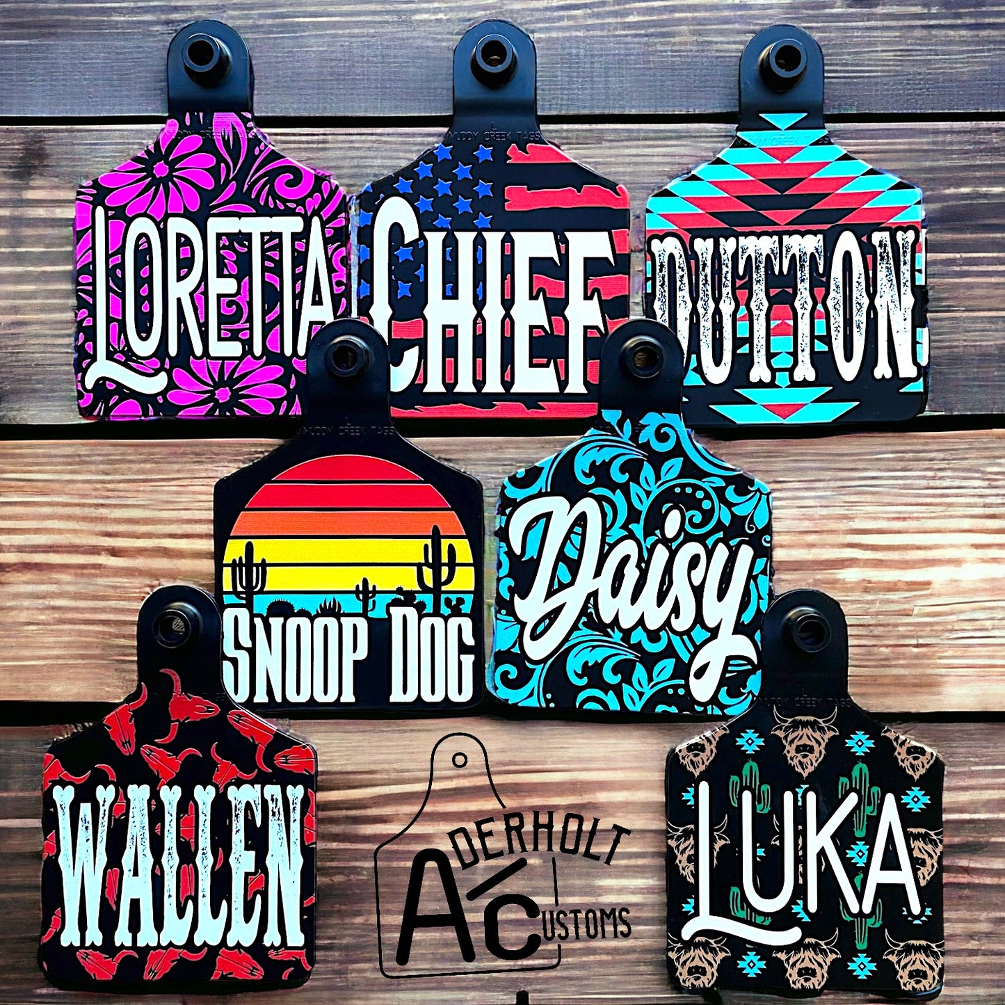 UV Printed Custom Ear Tags – Aderholt Customs - Custom Ear Tags & More