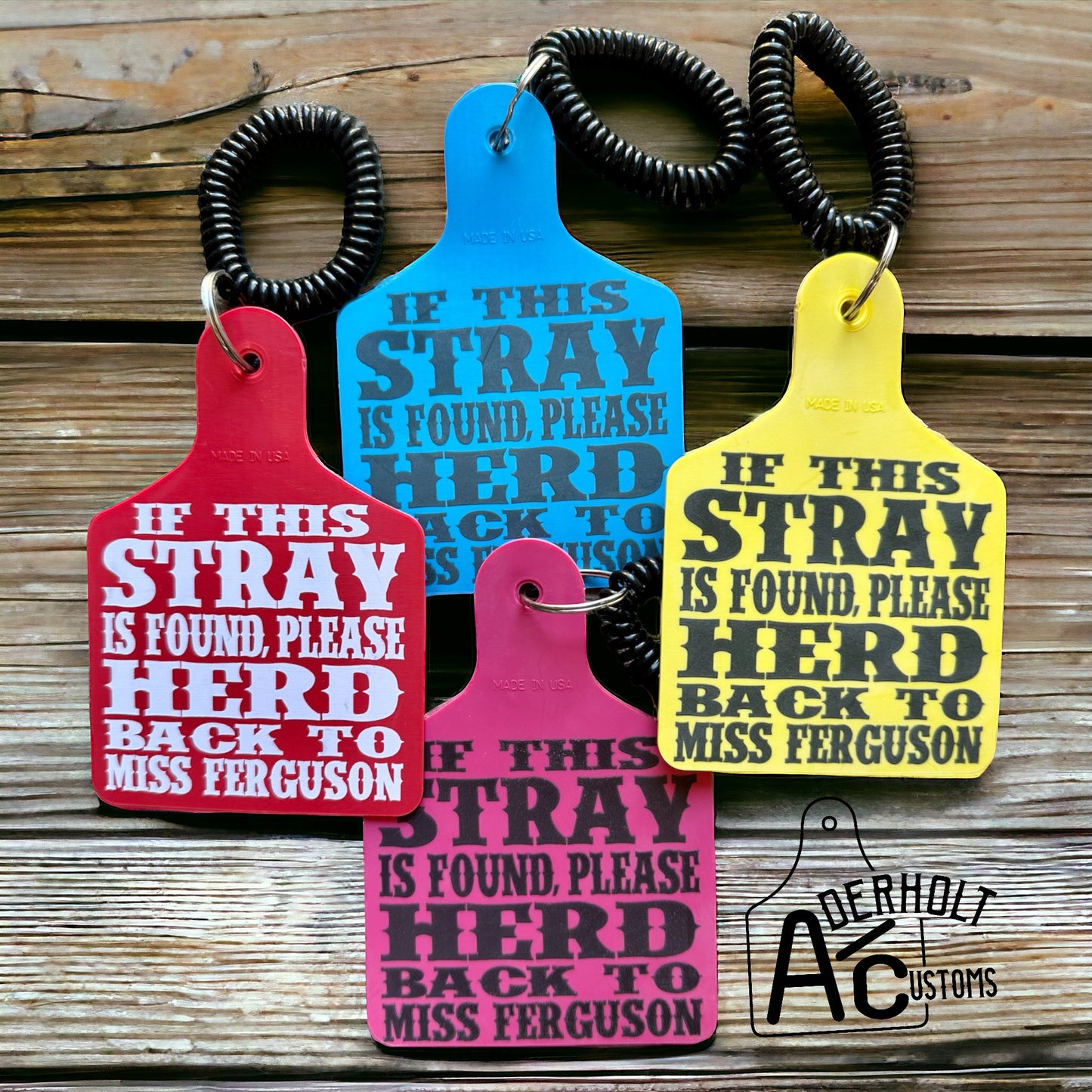 Custom Bathroom Hall Pass Made With Actual Cattle Ear Tags – Aderholt ...