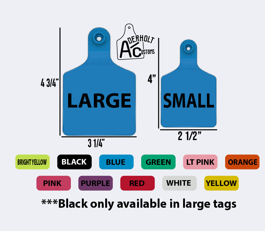 UV Printed Custom Ear Tags – Aderholt Customs - Custom Ear Tags & More