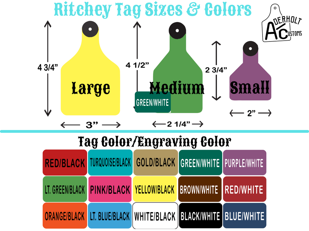 Individual Blank Ritchey Tags-BUTTONS SOLD SEPARATELY – Aderholt ...
